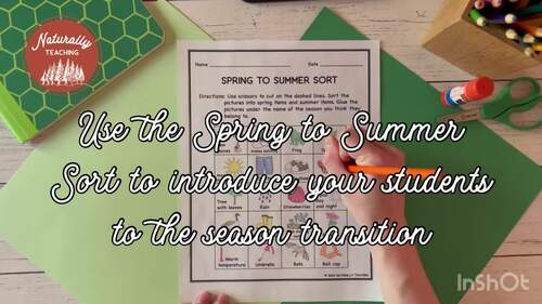 From Spring to Summer Sort Worksheet by Naturally Teaching | TPT