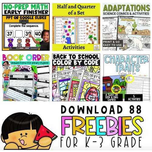 Half and Quarter of a Set Activities Matching by MathematicUs | TPT