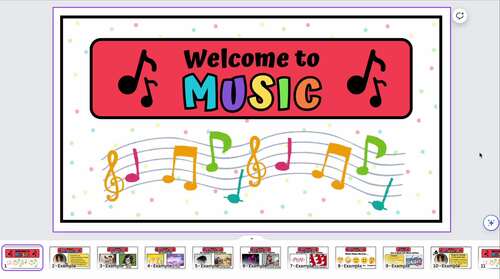 Meet the Music Teacher and Music Class Open House Slides Bright Rainbow