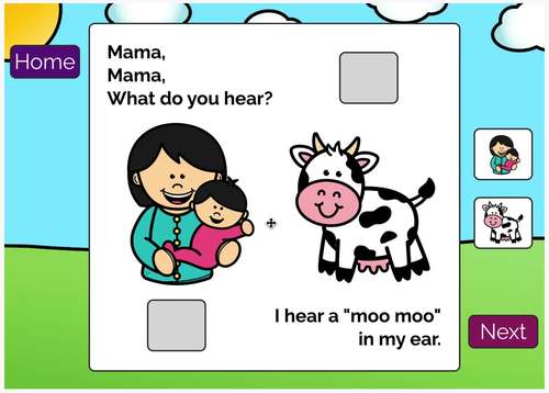 Interactive Childhood Apraxia Speech Book Story CVCV Repetitive Mama ...