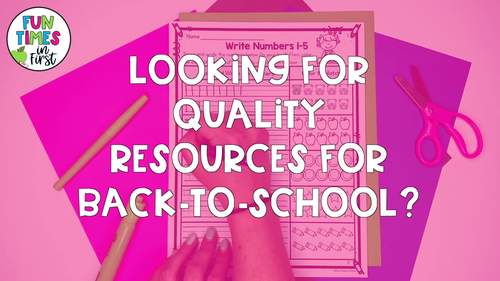 1st Grade August & September NO PREP Printables - ELA & Math Worksheets