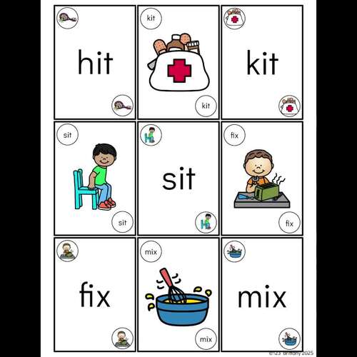 Short i Card Games by 123 Brittany | TPT