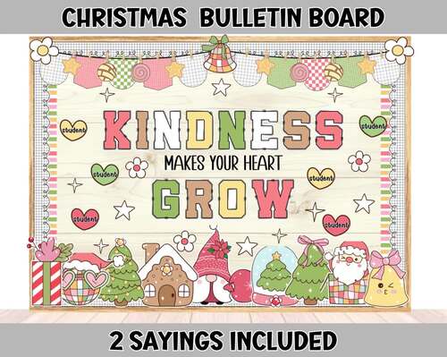 Christmas Bulletin Board Kit | Trendy December Classroom Decor ...