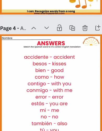 Bajo La Mesa - Spanish Music Songs and Activities! by Sharing Spanish ...