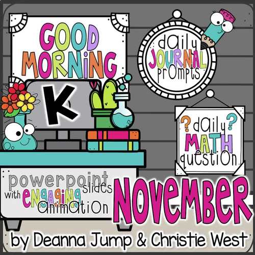 Morning Work for Kindergarten NOVEMBER NO PREP! Editable by Deanna Jump