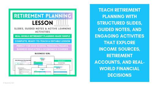 Retirement Planning Lesson: Slides, Guided Notes & Activities ...
