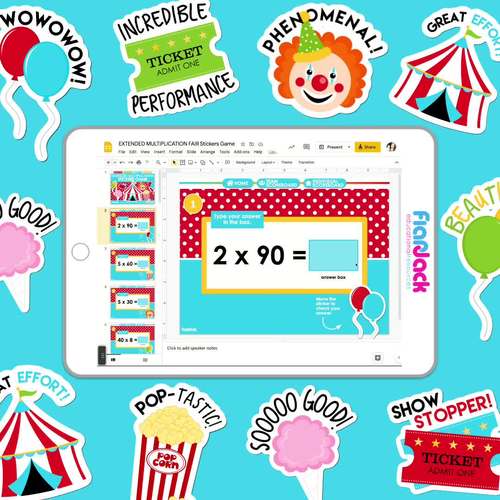 Extended Multiplication Math Game | Google Slides Easel PowerPoint ...