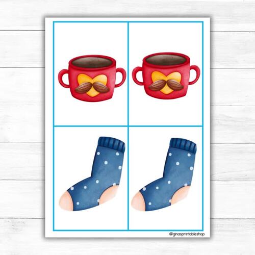 Father's Day Memory Card Game Activity by GinasPrintableShop | TPT