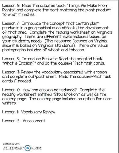 Plants as a Natural Resource Unit (Special Education) - We Need Plants ...