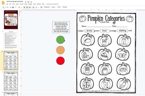 Fall No Prep BUNDLE: Speech & Language Activities (+ Digital Options)