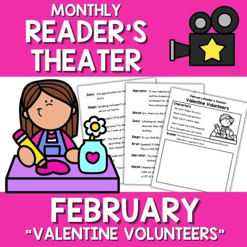 February Readers Theater Script | Fun Valentines Day Reading Activity ...