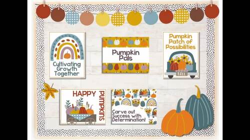 Fall & Halloween Pumpkin Classroom Decor | Bulletin Board / Door Decor ...