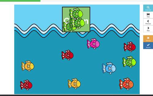 Fish sorting by color - BOOM CARDS by The kinder teacher | TPT