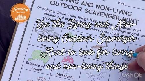 Living and Non Living Scavenger Hunt by Naturally Teaching | TPT