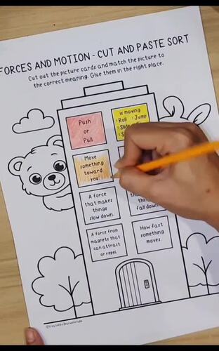 Force & Motion Worksheets | Magnetic, Speed, Friction, Gravity Activities