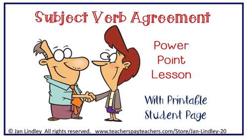 Subject Verb Agreement Bundle by Jan Lindley | TPT