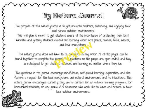 My Nature Journal by Honey Bee Community Resources | TPT