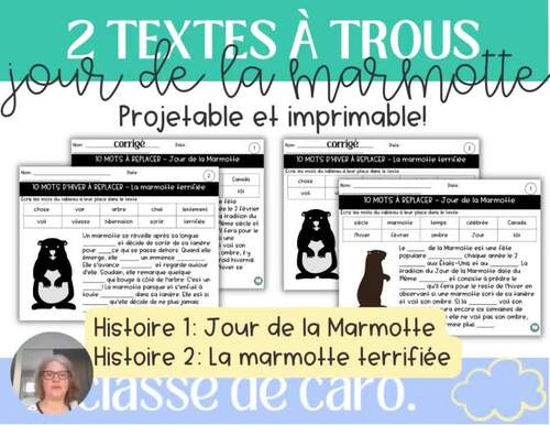 2 textes à trous | Jour de la Marmotte | Lecture | French Groundhog Day ...