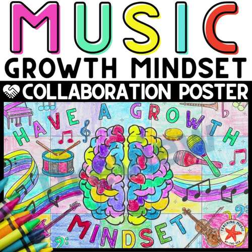 Music Growth Mindset Collaborative Poster Activity Printable Art Craft ...