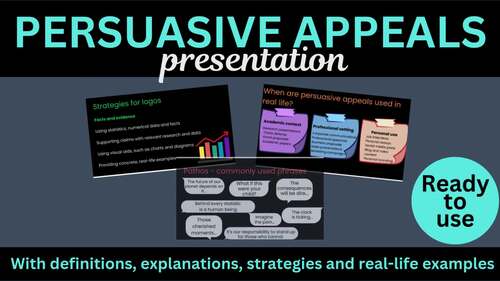 Persuasive rhetorical appeals presentation (ethos,pathos,logos) and notes