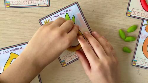 Spanish Play Dough Mats Fruits Play Doh Cards Fine Motor Activities for ...