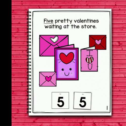 Valentine Interactive Adapted Book PreK K Autism | Five Pretty Valentines