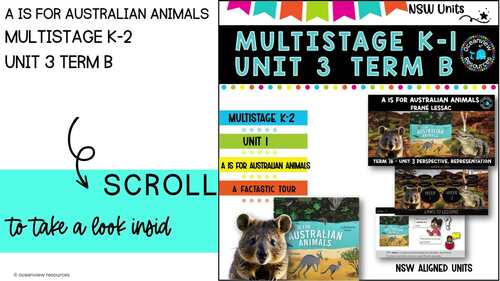 A IS FOR AUSTRALIAN ANIMALS Multi-age K-2 Unit 3 comp B TERM 1 NSW DET