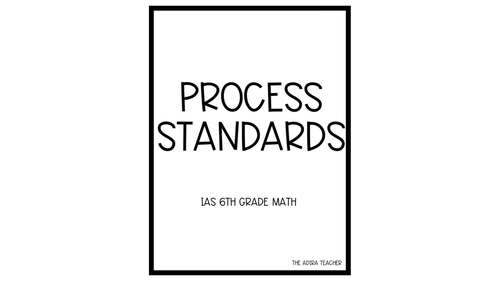 Indiana State Standards 6th Grade Math "I Can" Statements with ...