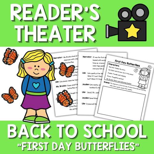 First Day of School Activity Readers Theater | Feeling Nervous | Skit ...
