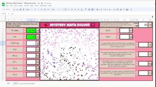 Valentine's Day - Measurements - 6th Grade - Digital Math Activity ...