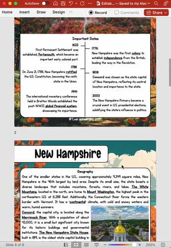 New Hampshire || US States || Information Text Close Reading Comprehension