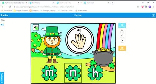 BOOM CARDS St Patrick's Day: BEGINNING SOUNDS Distance Learning by Ms ...