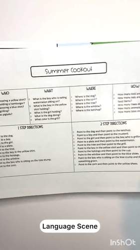 Summer Language and Articulation Workbook for Speech Therapy NO PREP