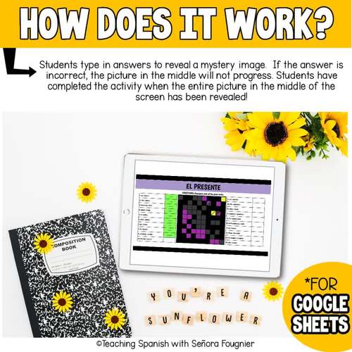 Fall Spanish Cognates Mystery Images Spanish Conjugation Activity Back ...