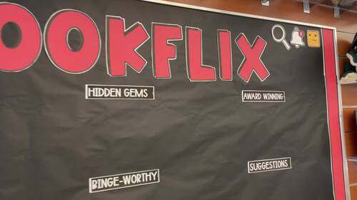Printable Bookflix Bulletin Board Library Book Display | TPT
