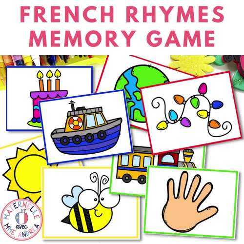 Jeu des rimes - FRENCH Rhymes Matching Game by Maternelle avec Mme Andrea