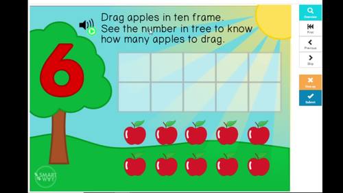 Counting 1 - 10 | Boom Cards | Level 2 | Apple Theme by Smart Way