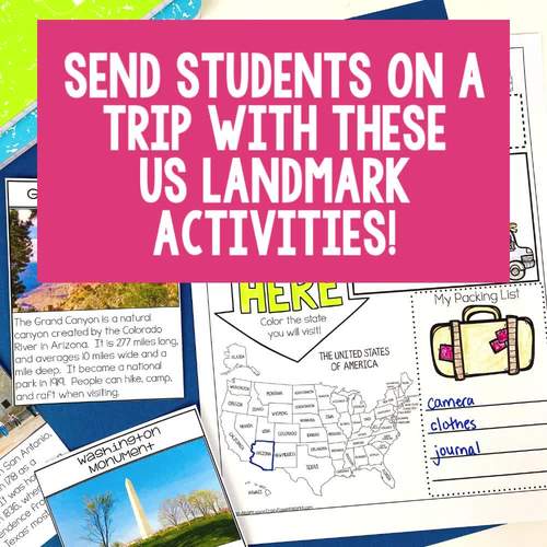 US Landmarks Language Activities by Jenn Alcorn | TPT