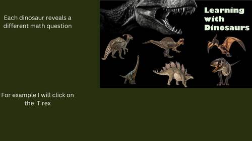 Area of triangles and circles with dinosaurs Power point activity