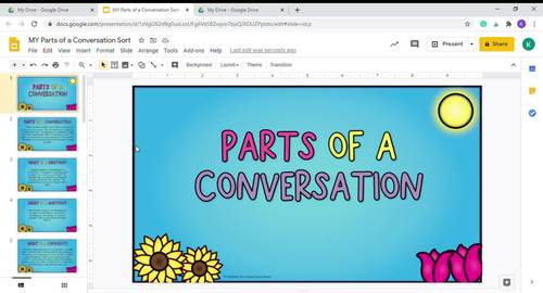 Conversation Skills Lesson For Parts of a Conversation Sorting Activity