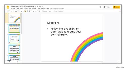 Rainbow STEM Digital Activity | Distance Learning by Mrs Ds Corner