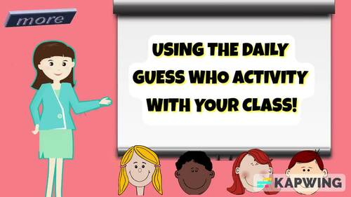 Daily Warm Up Guess Who Activity SPRING BUNDLE Bell Ringers Middle High ...