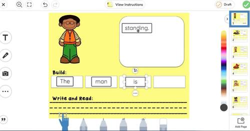 Sentence Scramble Preloaded Seesaw Writing Activity Set 1 | TPT