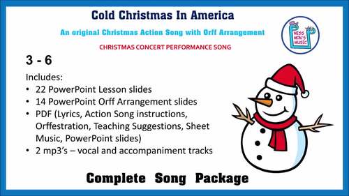 Christmas Performance Song | “Cold Christmas In America” | Song Package