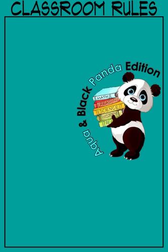CLASSROOM RULES Aqua Black Panda Theme Decor Classroom Management