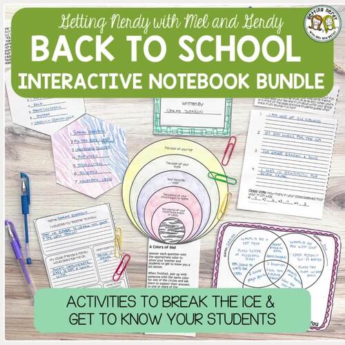 Back to School | First Day | IceBreakers | Interactive Notebook ...