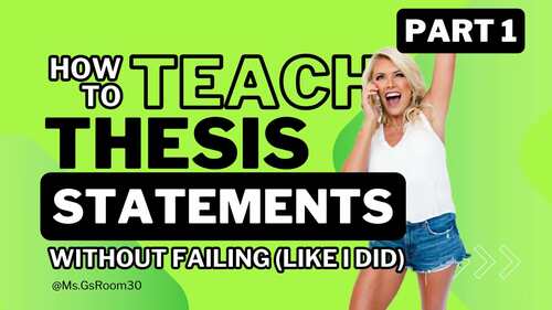 Thesis Statement Worksheet Style Task Card Activities for 7-12 ...