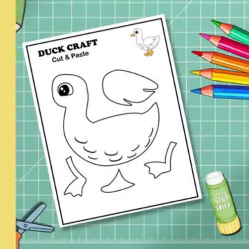 [PreK-1] Duck Paper Craft Activity | Pond Animal Cut & Glue Fine Motor ...