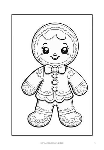 Gingerbread Man Color Vol. 8 – 100 Fun and Festive Pages by Coloringfy