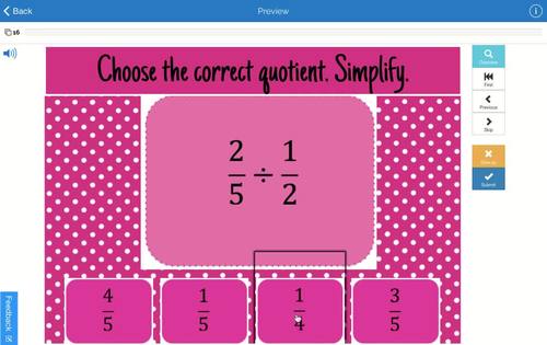 6th Grade Divide Fractions by Fractions Task Cards | 6.NS.A1 | BOOM Cards